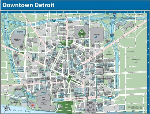 Detroit city map | Detroit Map 360